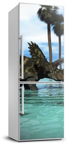 Wallmuralia Foto tapeta na ledničku Dinozaury na pláži XL 60x180 cm