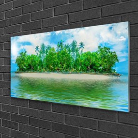 Obraz na skle Moře Ostrov Krajina 125x50 cm
