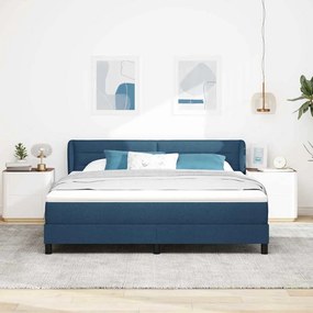Postel s boxspringem s čelo Modrá 180 x 200 cm textil 3339981