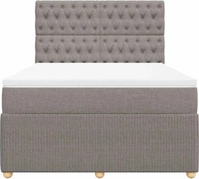 Box spring postel s matrací taupe 160x200 cm textil 3294418
