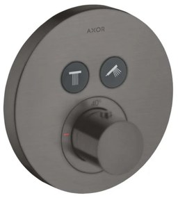 Axor ShowerSelect - Termostat pod omítku pro 2 spotřebiče, kartáčovaný černý chrom 36723340