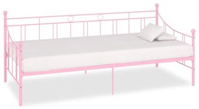 Petromila Rám denní postele růžový kov 90 x 200 cm