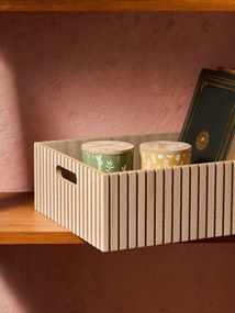 Sinsay - Úložný box s lamelovým provedením - béžová