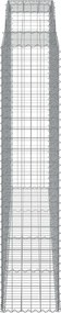 Klenutý gabionový koš 300 x 50 x 220/240 cm pozinkované železo 153521