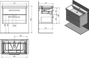 Sapho Theia koupelnový set bílá KSET-069