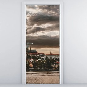 Fototapeta na dveře - Zamračená Praha (95x205cm)