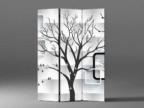 Liox Černobílý paraván abstraktní strom Rozměr: 135 x 180 cm