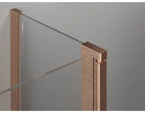 Mexen Otevírací sprchové dveře MIST (1d+1s) 105x200 cm 6mm broušená měď, průhledné, 8A4-105-000-65-00