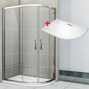 NATALI HARD 120x90 Clear Levý Sprchový kout asymetrický