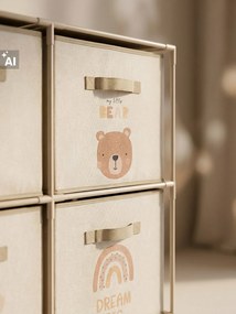 Sinsay - Dětský regál s látkovými úložnými boxy - béžová