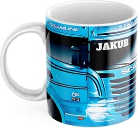 Keramický hrnek s motivem kamionu Scania 450ml