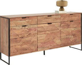 XXXLutz ŠIROKÁ KOMODA, akácie, černá, barvy akácie, 175/86/40 cm Ambia Garden - Komody na nožičkách - 002178006101