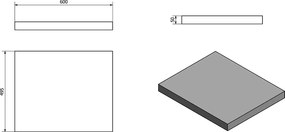 Sapho Avice AV066 deska 60 x 50cm aquamarine