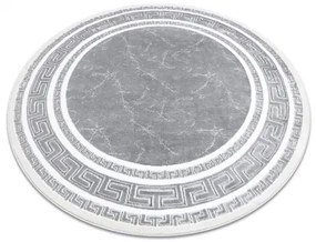 Dywany Luszczow Kusový koberec, kulatý GLOSS  2813 27, rám, řecký šedá Rozměr koberce: 200 cm KRUH
