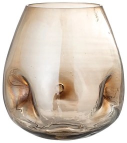 Hnědá skleněná váza Bloomingville Ifza, výška 20 cm