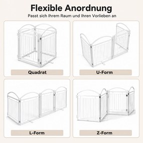 Costway Brána pro psy 81 cm vysoká zábrana skládací 4 panely štěněcí