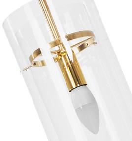 Toolight, skleněná stropní svítilna 1xE14 APP1212-1CP, zlatá, OSW-14034