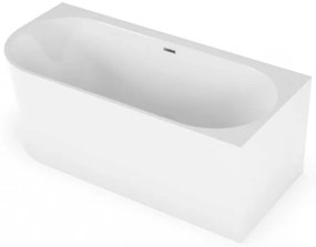 Polimat Akrylátová volně stojící vana ke stěně Sola 160x75 P/L Barva: Bílá, Rozměry (cm): 160x75, Orientace: Pravá