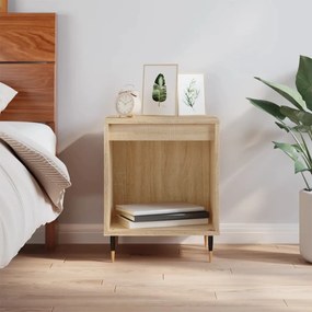 Noční stolek dub sonoma 40 x 35 x 50 cm kompozitní dřevo - Default Title