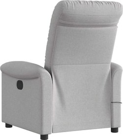 Elektrické masážní polohovací křeslo obláčkově šedé textil 3303253