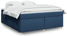 Box spring postel s matrací modrá 180x200 cm textil 3285400