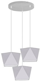 Závěsné svítidlo Diamond, 3x textilní stínítko (mix 6 barev), (výběr ze 3 barev konstrukce), o