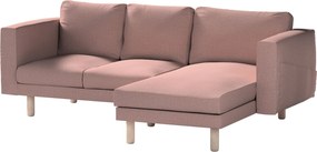 Potah na pohovku IKEA Norsborg 3-místná se šezlongem barva růžová látka pletený vzor