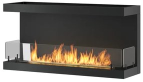 InFire - Vestavěný BIO krb 100x50 cm 3kW černá