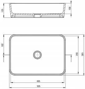 Deante Hiacynt, umyvadlo na desku 51x37 cm, bílá, CDY_6U5S