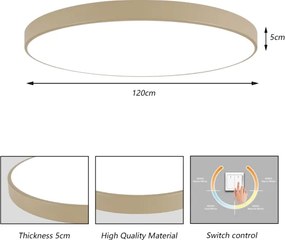 Brilagi-LED Stropní svítidlo POOL LED/180W/230V 3000/4500/6000K pr. 120 cm béžov