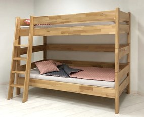 Gazel Sendy etážová postel 90 x 200 cm palanda 155 cm buk přírodní