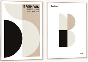 Sada zarámovaných digitálních tisků Bauhaus, 2 díly