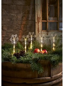 Vánoční venkovní světelná LED dekorace Star Trading Wandy Snowflake, výška 25 cm