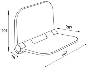 Sedátko do sprchy Aqualine Dino – Sapho