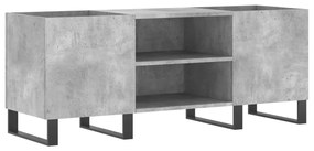 Skříňka na LP desky betonově šedá 121x38x48 cm kompozitní dřevo