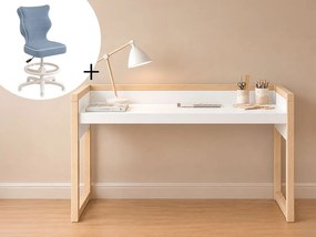 Benlemi Dětský rostoucí stůl STOLLY se dvěma výškami stolu + ergonomická židle MODRÁ Zvolte rozměr židle: dítě 119 - 142 cm (výška stolu 71 - 82 cm)