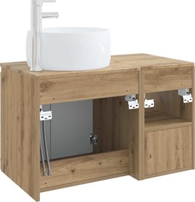 Sada koupelnového nábytku 2 ks Dub artisan Kompozitní dřevo 3404103