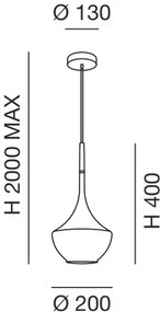 Fabas 3623-41-101 Apollo, černé závěsné svítidlo s kouřovým sklem, 1xE27, průměr 20cm