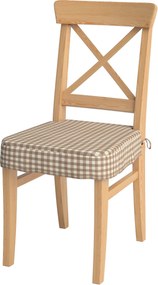 Sedák na židli IKEA Ingolf barva béžová látka vzorované