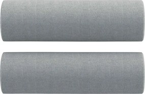 3dílná sedací souprava s polštáři světle šedá textil 3201826