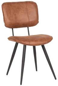 Koňakově hnědé kožené jídelní židle v sadě 2 ks Fos – LABEL51