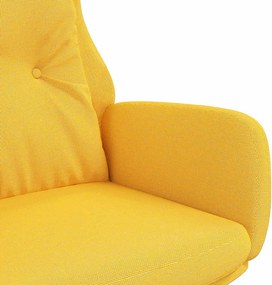 Relaxační křeslo hořčicově žluté textil 341297