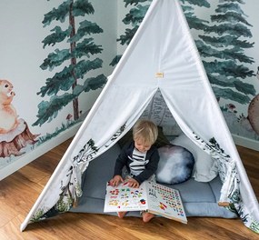 lovel.cz Dětský stan teepee Forest wolf + podložka + 4 polštáře