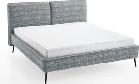 Modrá čalouněná dvoulůžková postel bez roštu 180x200 cm Infinity – Meise Möbel