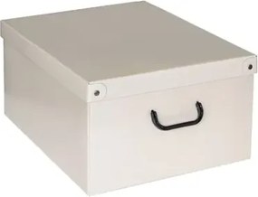 Lavatelli Úložný box L béžový / Úložný box s víkem / karton / 50x39x24