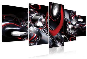 Malvis ® Obraz rudá abstrakce Velikost: 200x100 cm