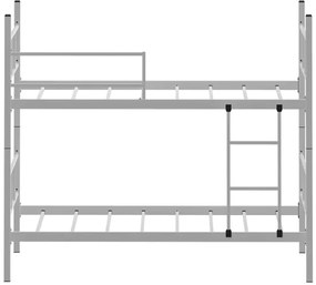 Kovová patrová postel MAVEN 90x200 cm bílá nosnost 2x100 kg