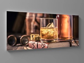 XXL obraz čas na oddych s whisky Rozměr: 200 x 100 cm