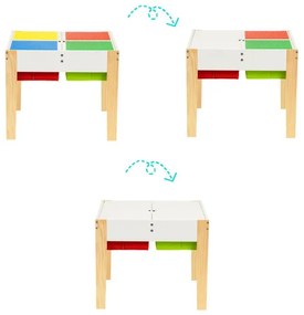 EcoToys Dětská sada stoleček a dvě židličky COLOR, XKF002
