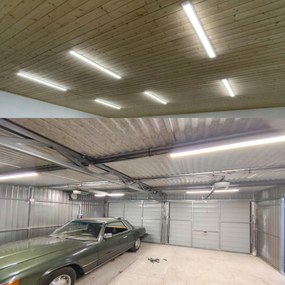 BERGE 4x LED garážová lampa 120cm 36W 3600lm černá 4500k
